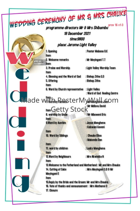 Copy of Wedding Reception | PosterMyWall