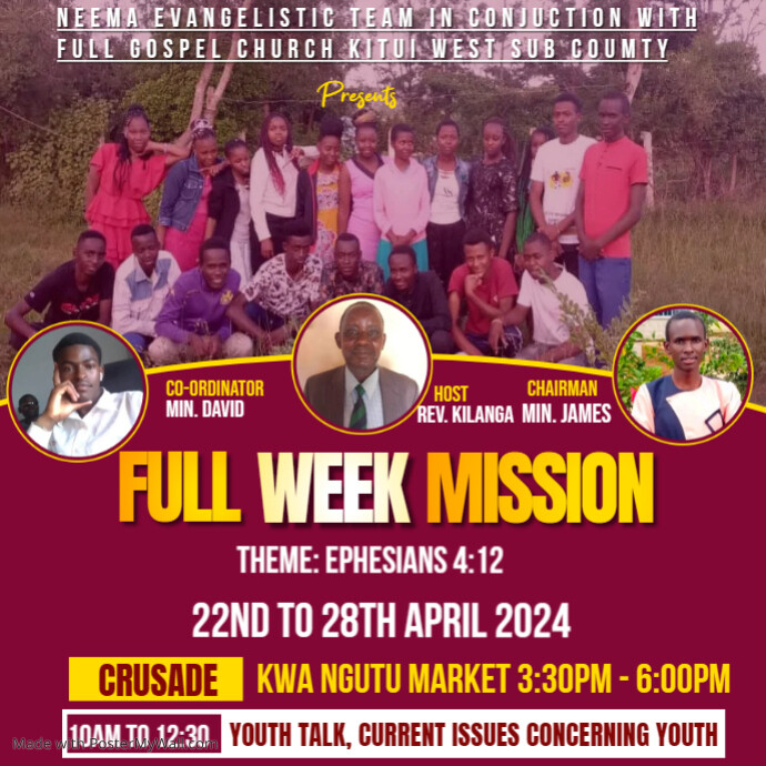 FULL WEEK MISSION | PosterMyWall