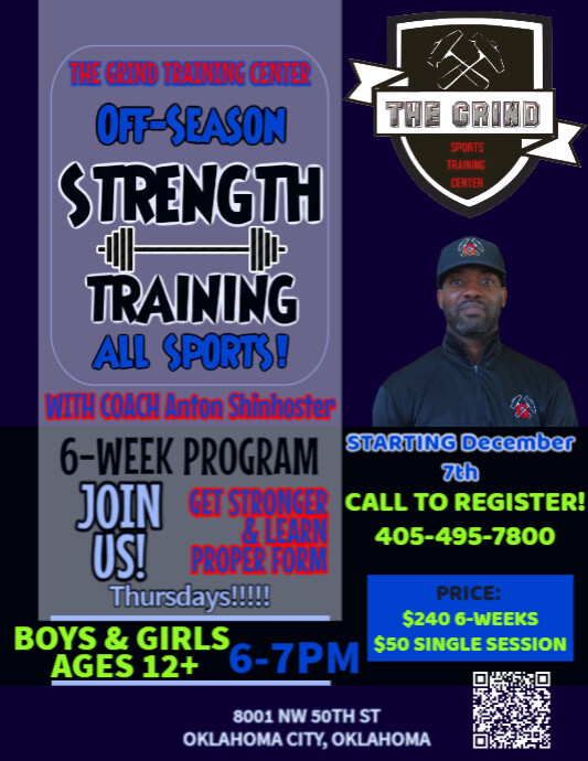 Strength & Conditioning - Anton | PosterMyWall