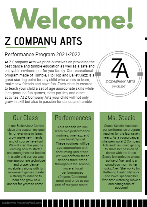 Ballet/Jazz Program- Stacie | PosterMyWall