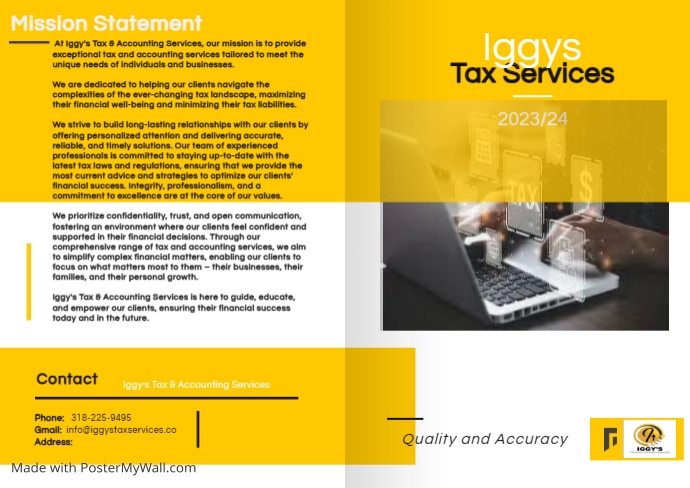 Company Brochure 2-Page Template | PosterMyWall
