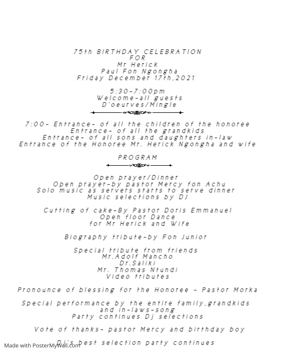 Copy of Birthday program | PosterMyWall