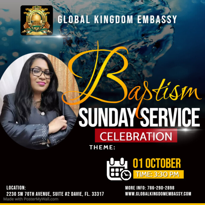 Baptism Sunday Flyer | PosterMyWall