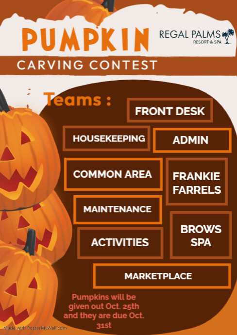 Pumpkin Carving Contest | PosterMyWall