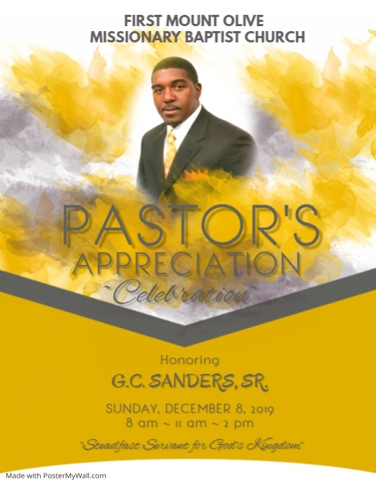 Gary Sanders Pastor Appreciation | PosterMyWall