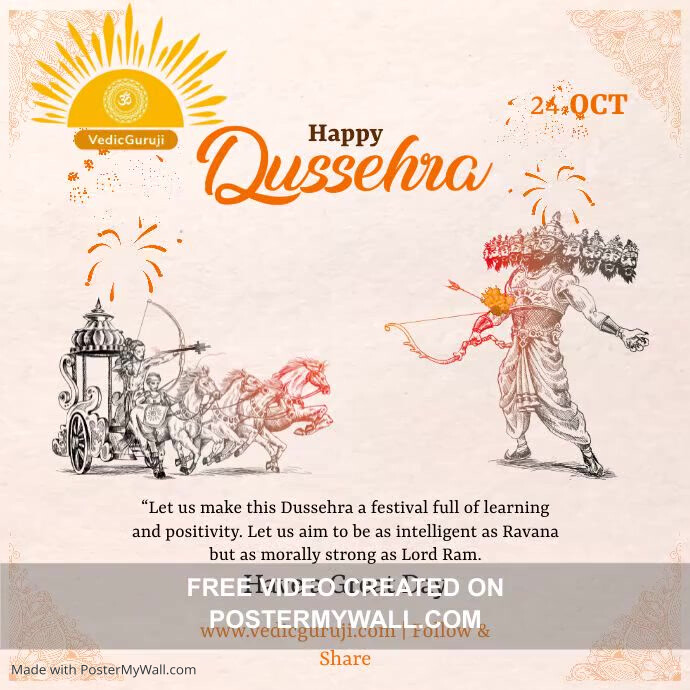 Happy Dussehra Post Template | PosterMyWall
