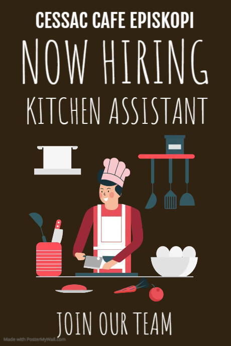 Restaurant Hiring Poster Template | PosterMyWall