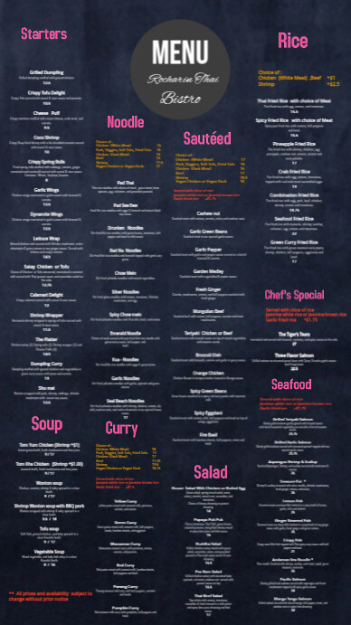 Menu (1) | PosterMyWall