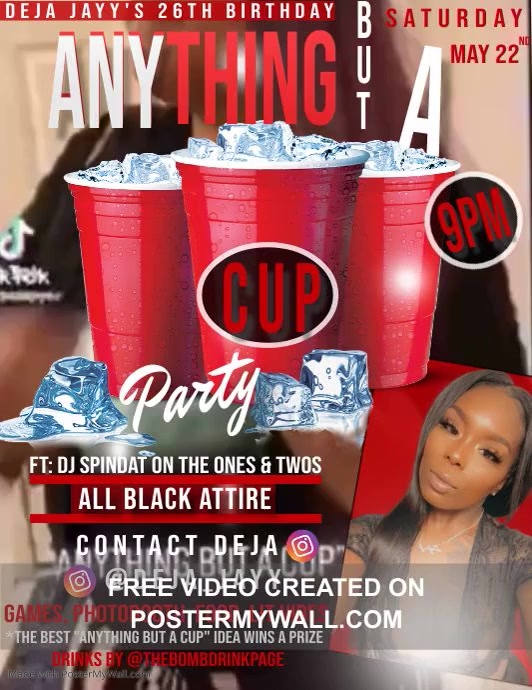 Copy of Copy of RED CUP NIGHT Flyer Template | PosterMyWall