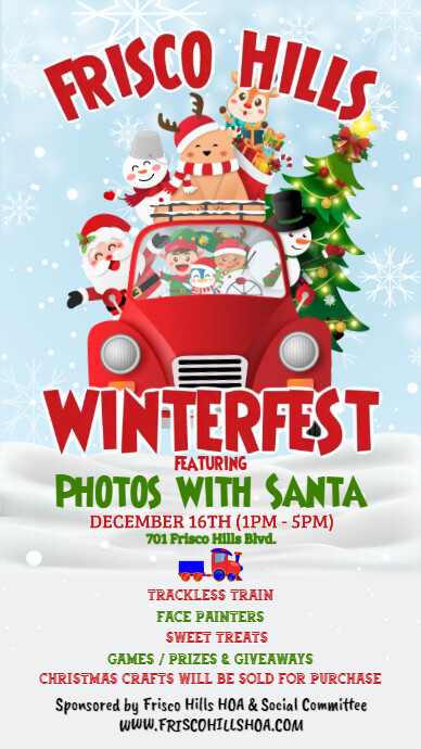Frisco Hills Holiday Event- Dec. 16th 2023 | PosterMyWall