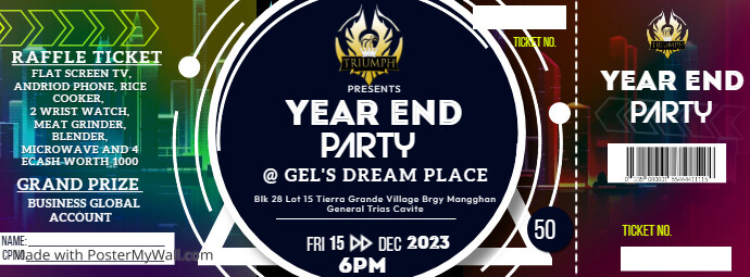 Retro party event entry ticket design | PosterMyWall