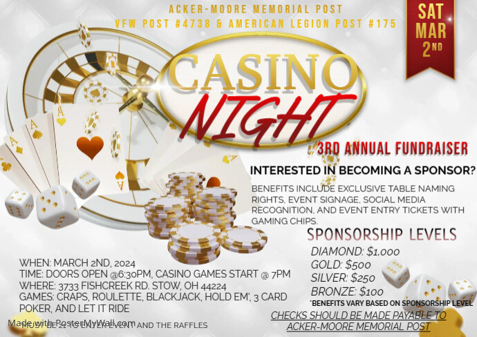 Casino & Poker Flyer / Poster Template | PosterMyWall