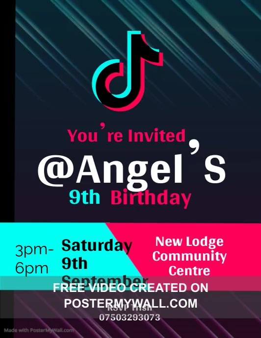 Tik Tok Birthday Invitation | PosterMyWall