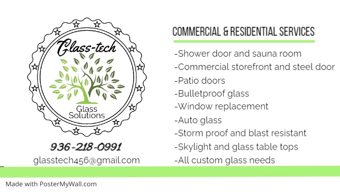Glass tech business card | PosterMyWall