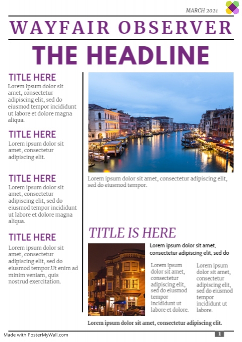Copy of Wayfair Observer Template | PosterMyWall