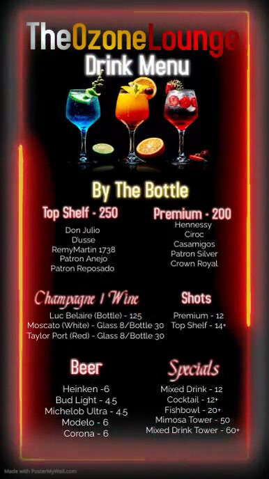 Cocktail Menu Design Inspiration | PosterMyWall