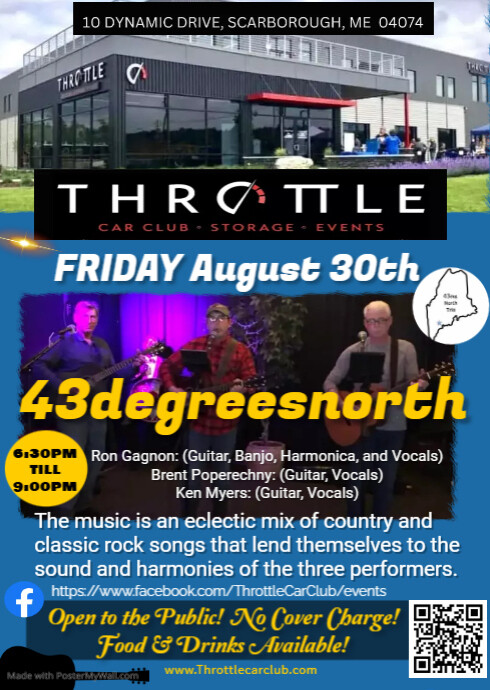 Throttle Car Club 43degreesnorth | PosterMyWall