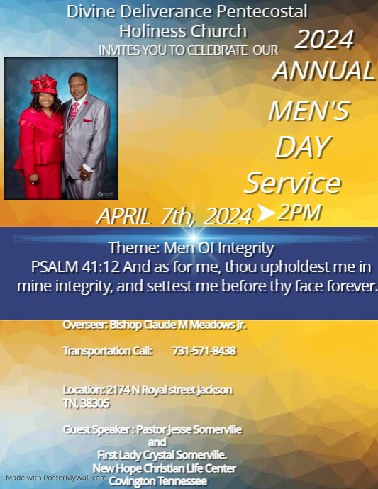 Mens Program | PosterMyWall