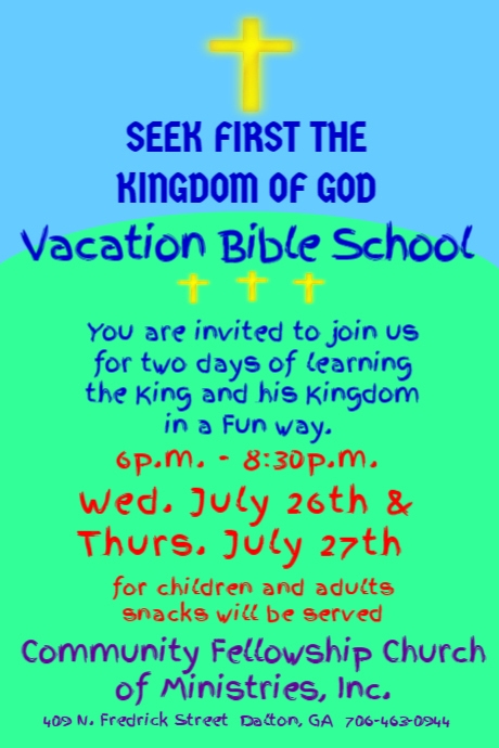 Copy of Vacation Bible School | PosterMyWall