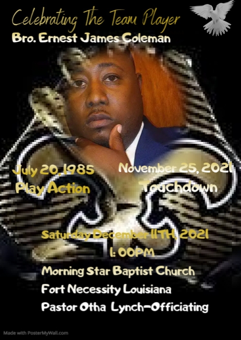 Copy of Heaven Funeral Announcement Card | PosterMyWall