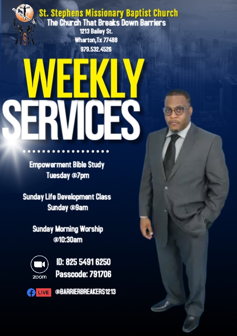 Weekly services flyer | PosterMyWall