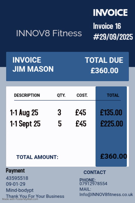 Copy of Copy of Green Work Digital Invoice Design | PosterMyWall