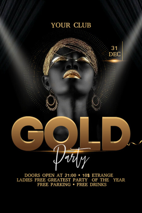 Gold Party | PosterMyWall