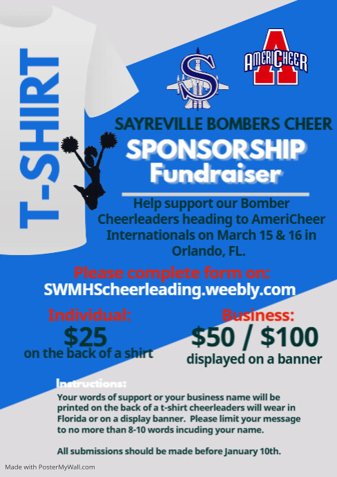 T-Shirt Sponsorship Form | PosterMyWall