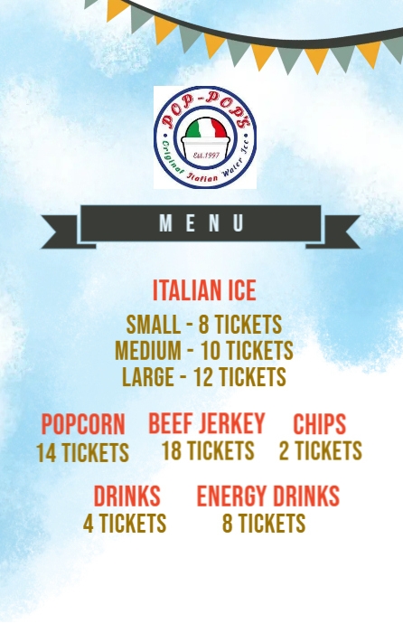 Italian Ice Prices 11x17 | PosterMyWall
