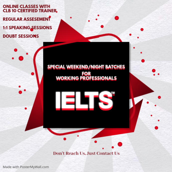 Copy of IELTS Online Classes Promo Template | PosterMyWall