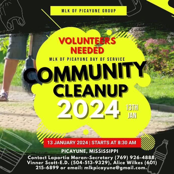 Yellow Church Cleanup Community Day Video | PosterMyWall