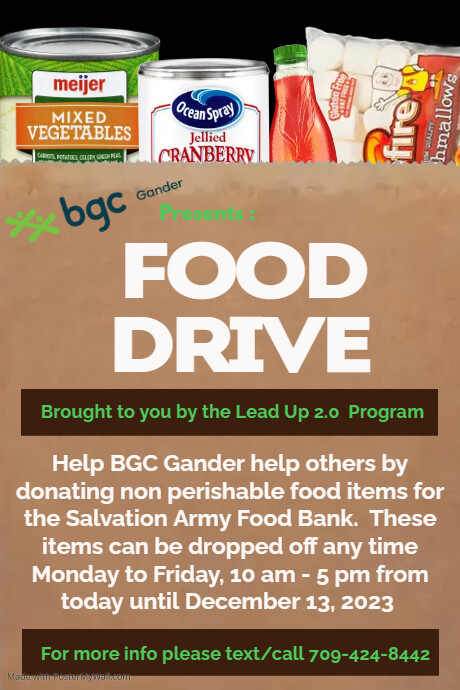 Thanksgiving Food Drive Poster Template | PosterMyWall