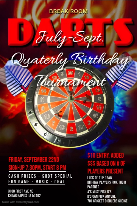 Dart Tournament Flyer | PosterMyWall