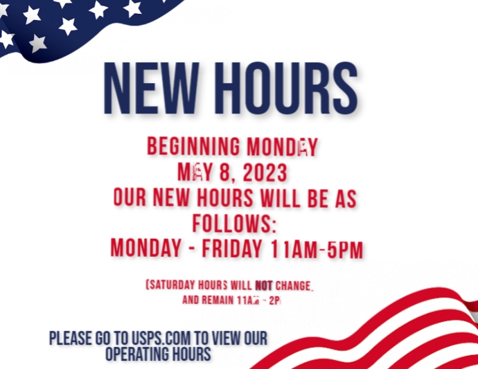 New Hours | PosterMyWall