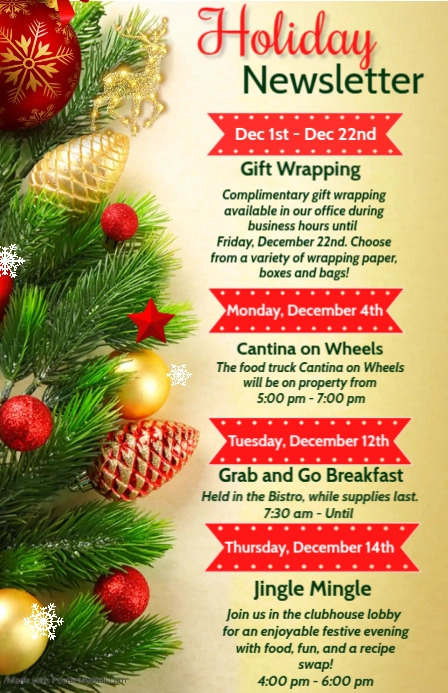 Christmas menu Tabloid | PosterMyWall