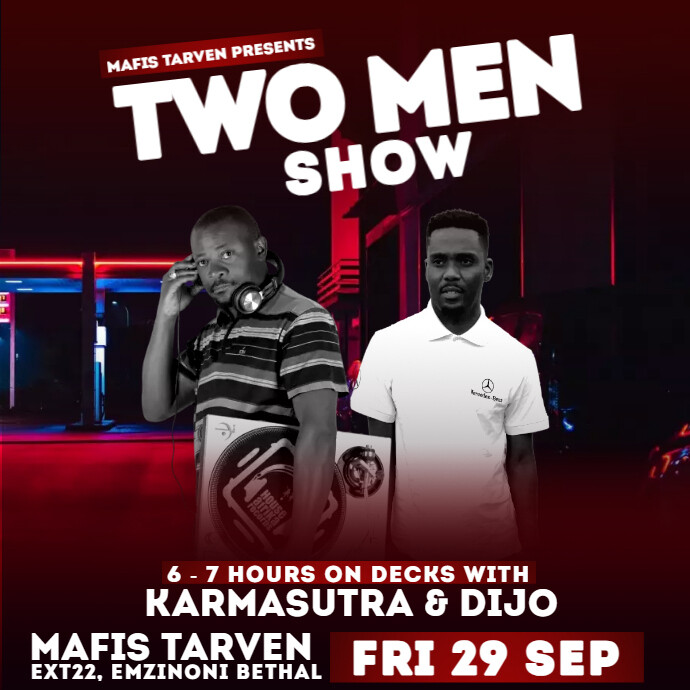 TWO MEN SHOW (sutra and dijo) | PosterMyWall