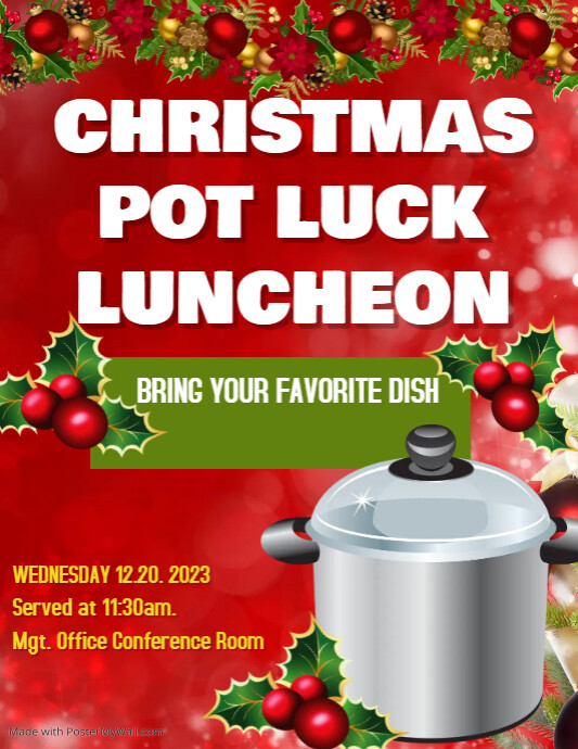 Copy of POT LUCK PARTY | PosterMyWall