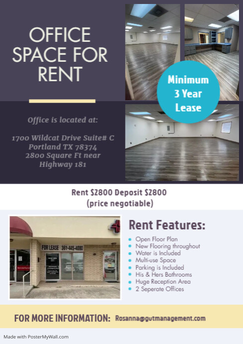 Space for Rent flyer | PosterMyWall