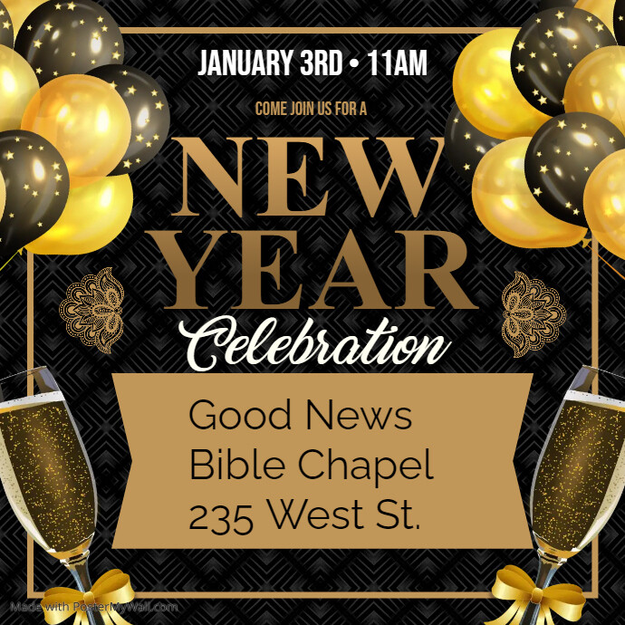 NEW YEAR PARTY BANNER | PosterMyWall