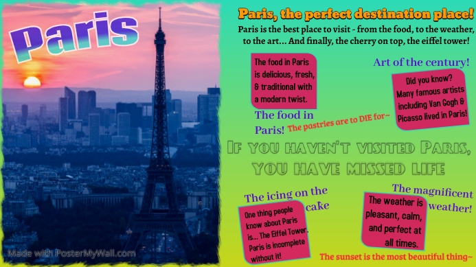 Language HW - PARIS | PosterMyWall