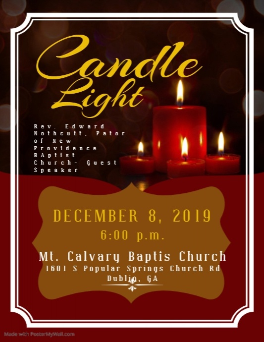 Copy of Christmas Eve Candle Light Church Service | PosterMyWall