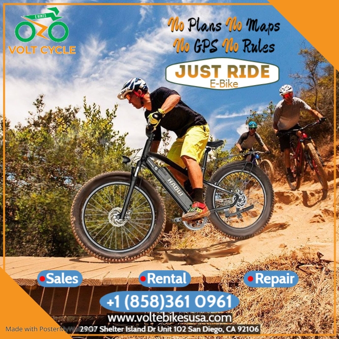 Volt Cycle USA C1 Electric Bike | PosterMyWall