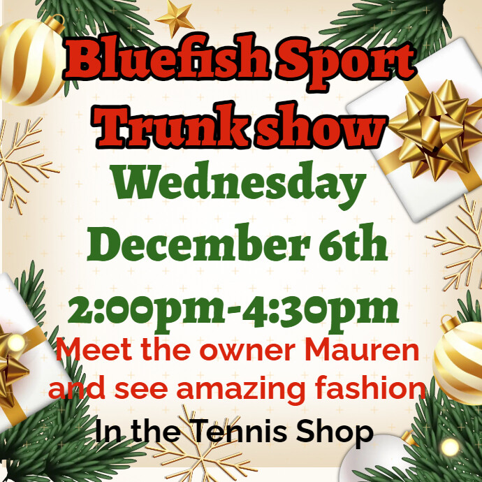 Bluefish Trunk Show Dec 6 | PosterMyWall