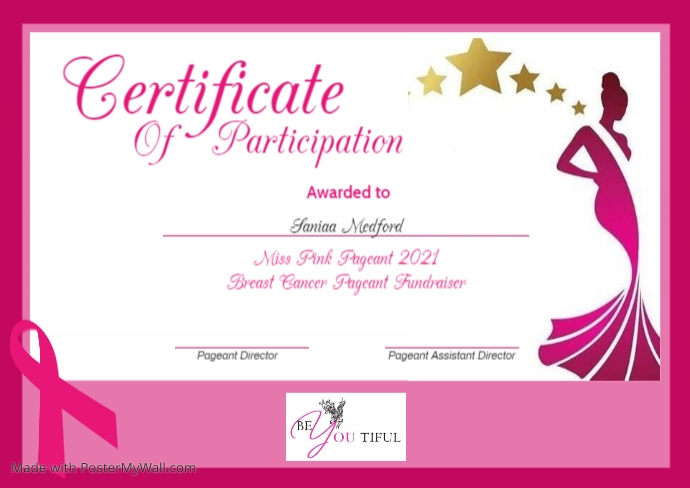 Copy of Breast Cancer Certificate Template | PosterMyWall