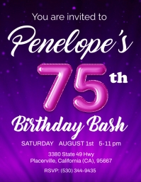 75th birthday Template | PosterMyWall