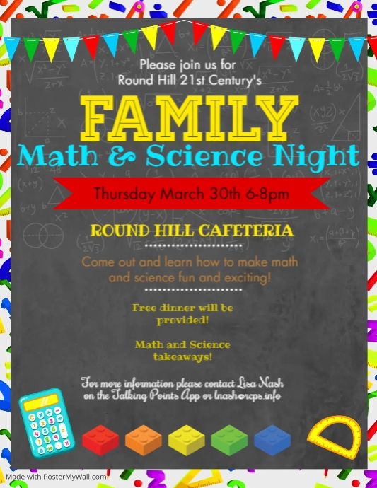 Family Math Night Event Flyer Template | PosterMyWall