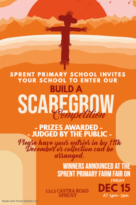 Build A Scarecrow Day Flyer Template | PosterMyWall