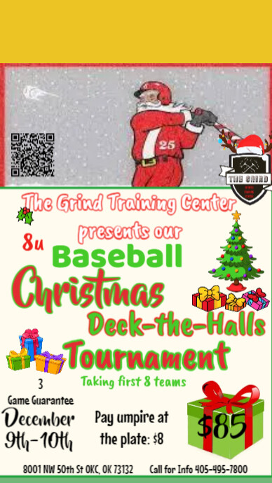 Christmas baseball tournament | PosterMyWall