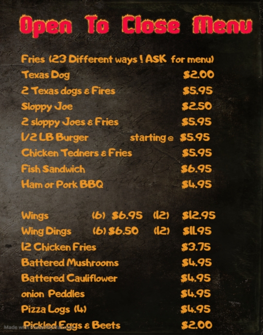 Copy of Wallboard Bar Menu Template | PosterMyWall