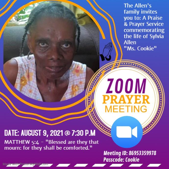 Copy of Zoom online prayer | PosterMyWall